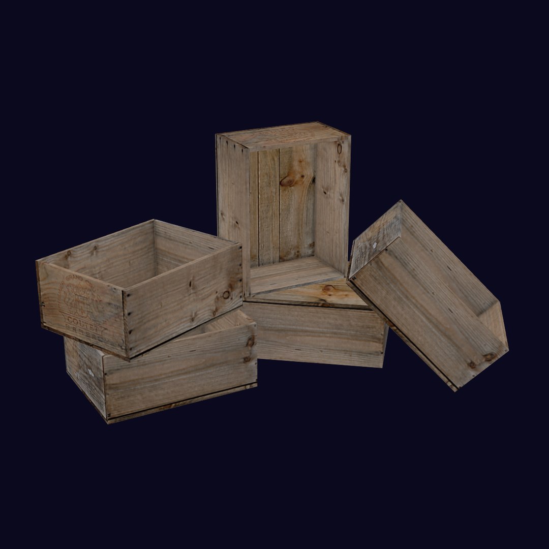 Wine Box 3d Obj