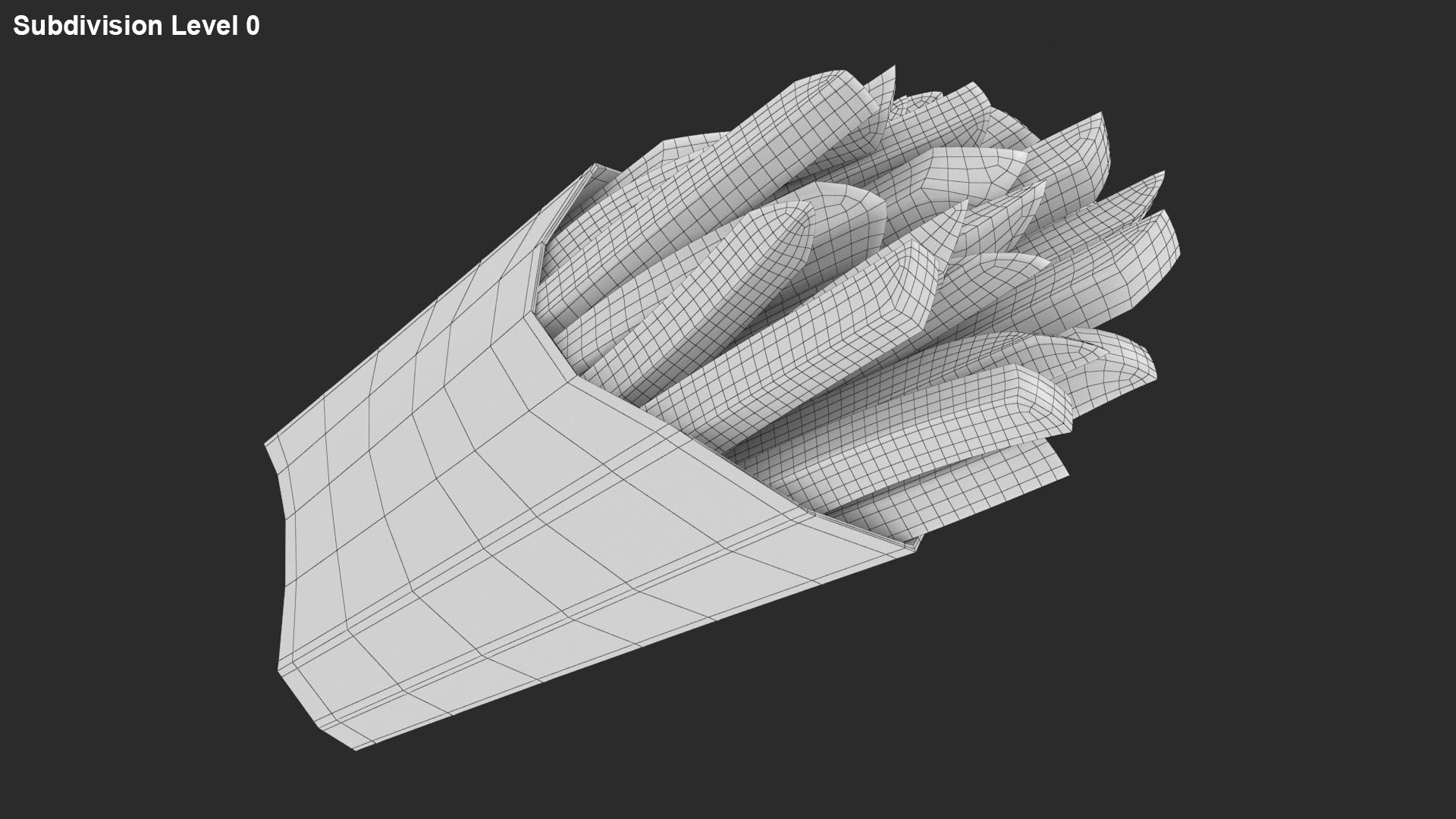 French Fries Box 3D Model - TurboSquid 2148261