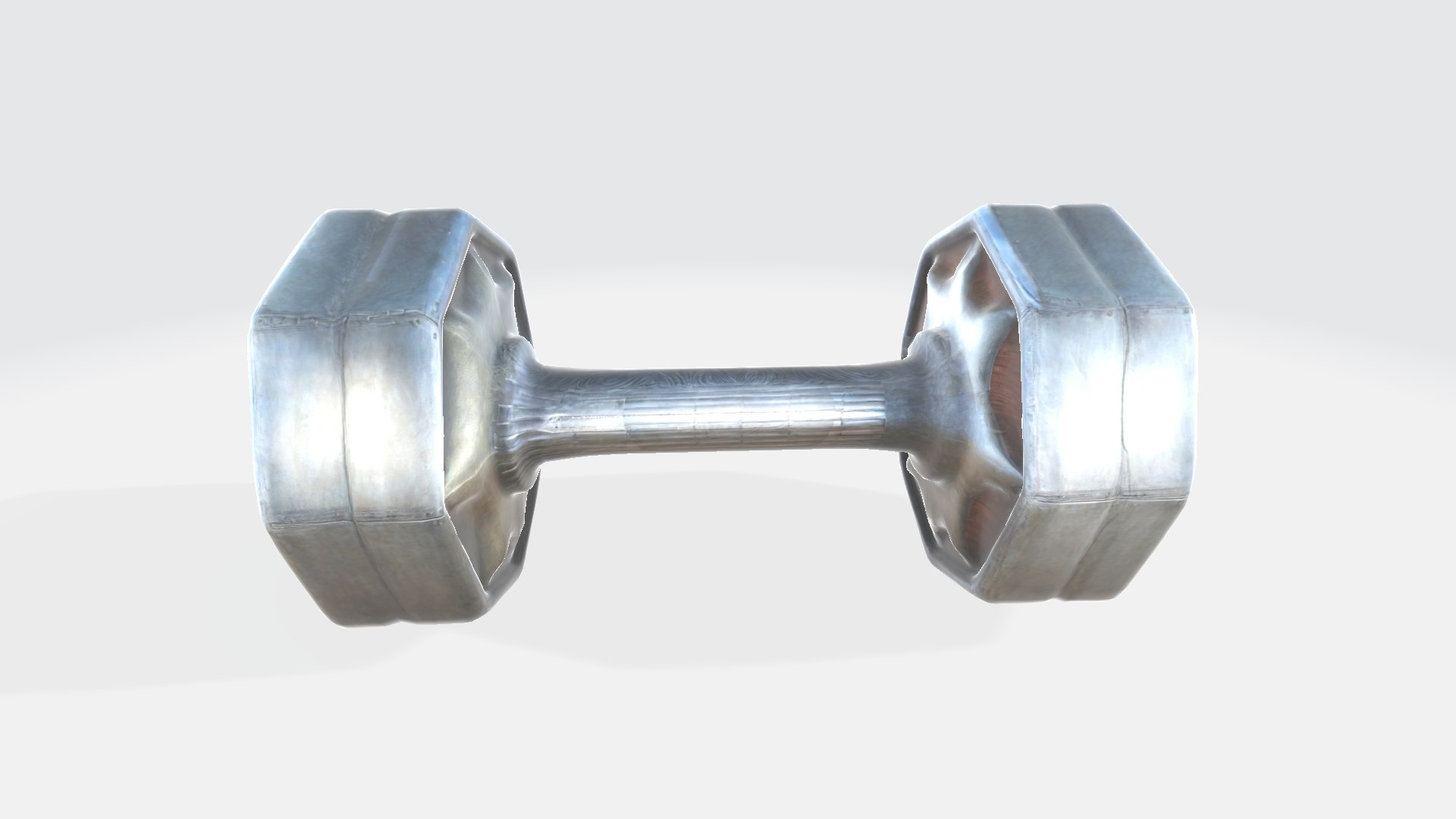 3D Model 3d High Resolution Heavy Dumbbell Weight 3d Model Silver ...