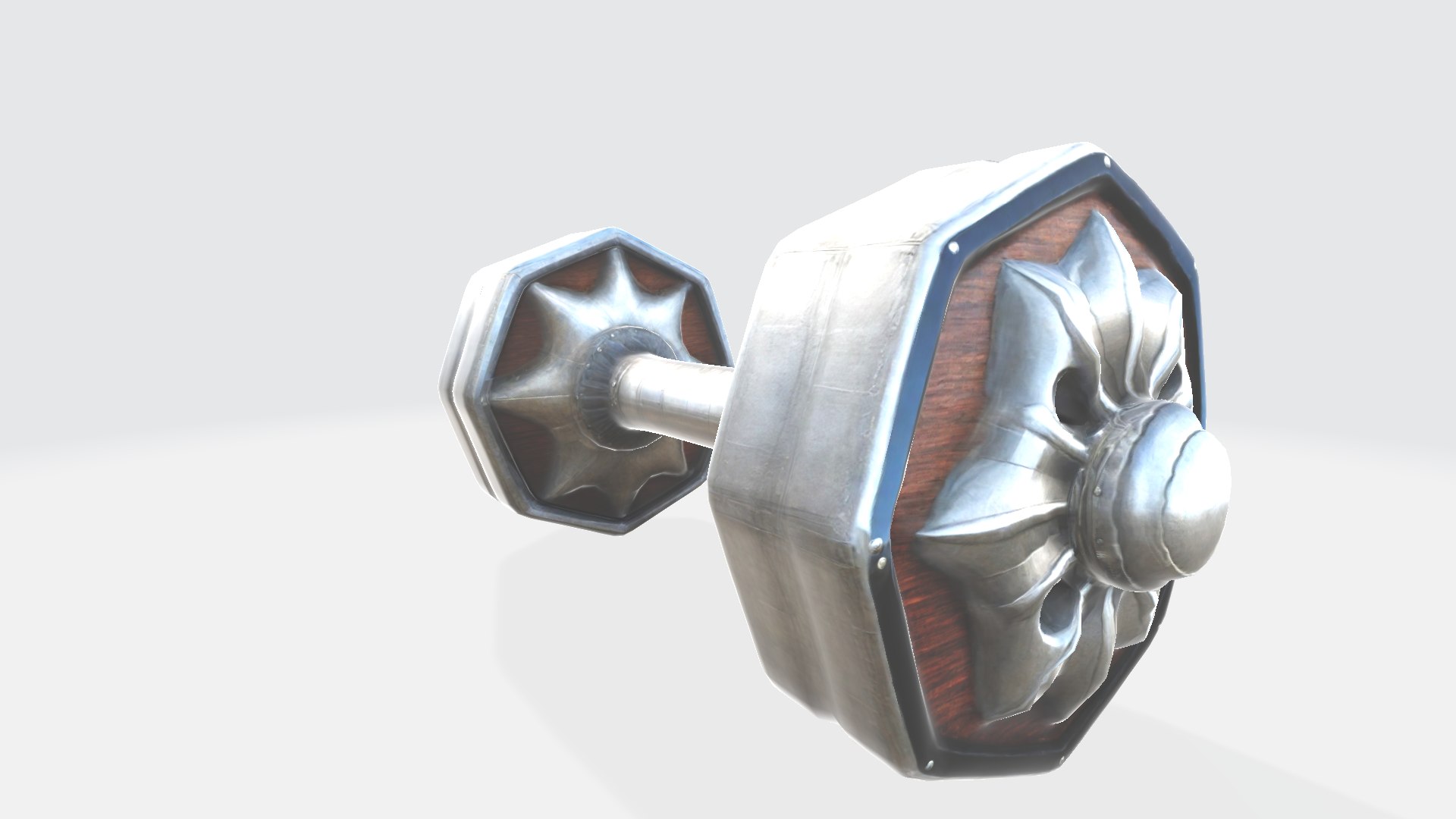 3D Model 3d High Resolution Heavy Dumbbell Weight 3d Model Silver ...