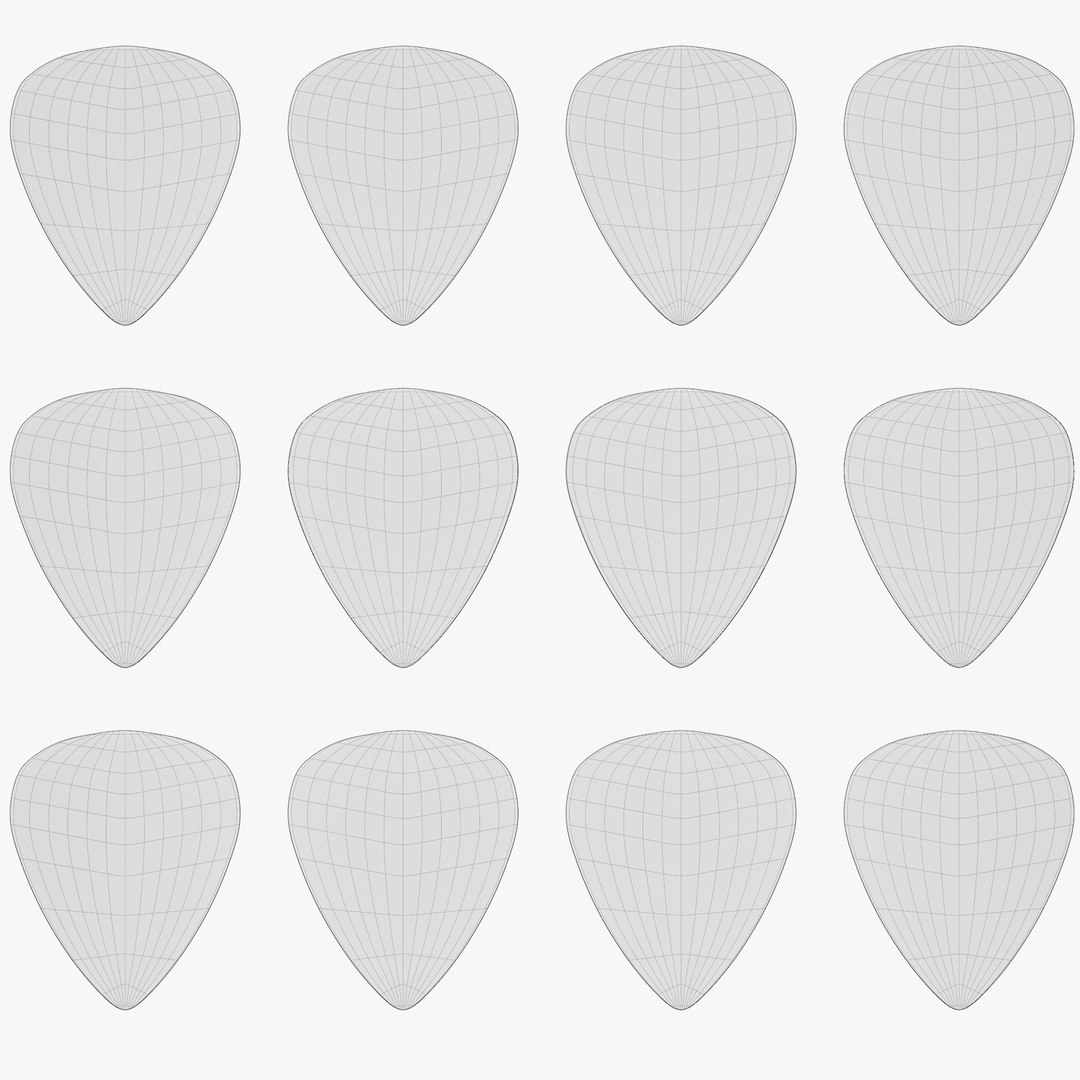 Free Alice Guitar Picks PBR 3D Model - TurboSquid 2535096