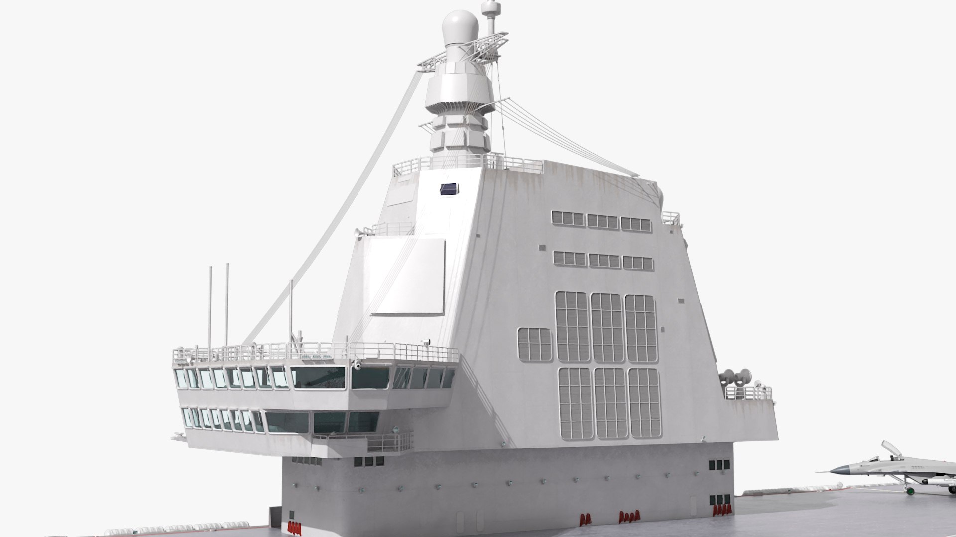 Aircraft Carrier Type 003 And MiG 29 Fighter Aircraft Model ...