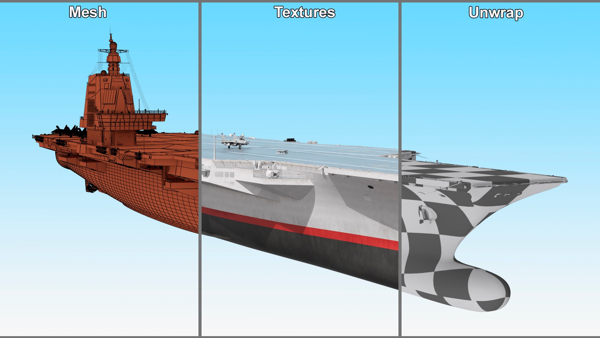 Aircraft Carrier Type 003 And MiG 29 Fighter Aircraft Model ...