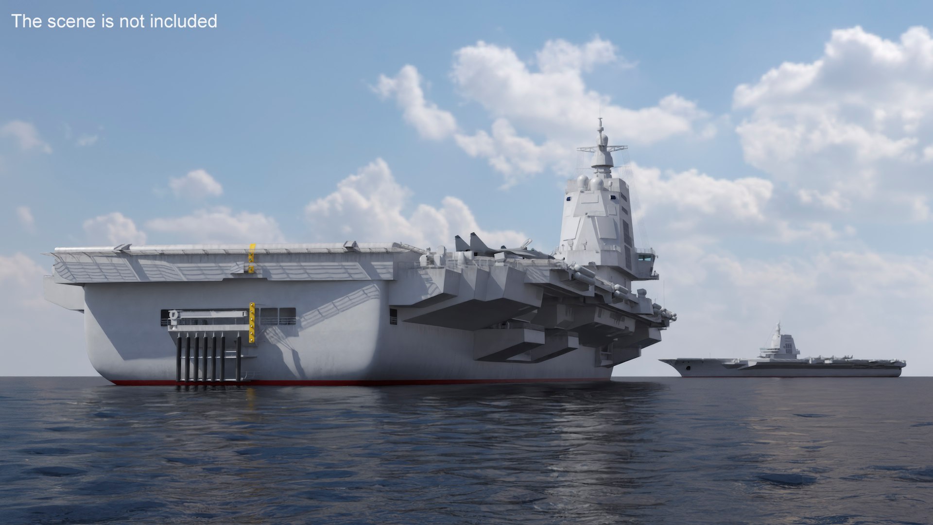 Aircraft Carrier Type 003 And MiG 29 Fighter Aircraft Model ...