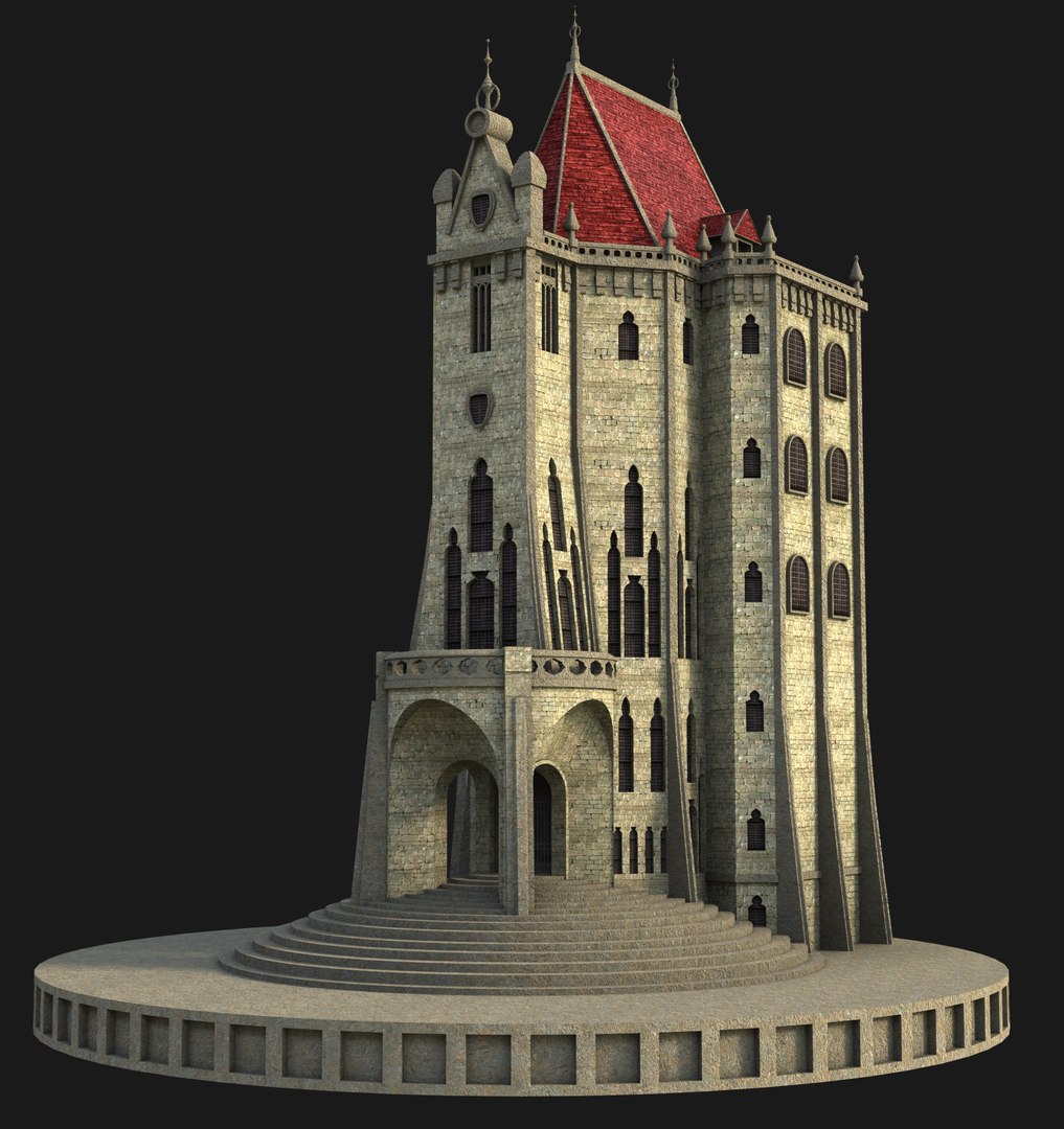 3D Fantasy Gothic Tower - TurboSquid 2210737