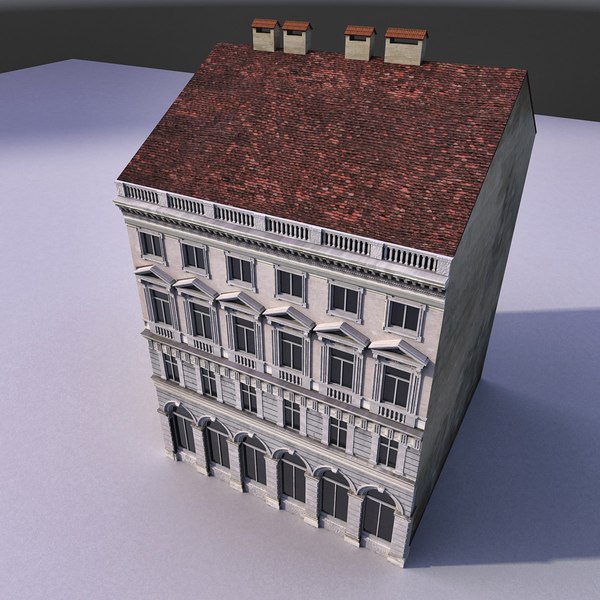 3d model european building europe