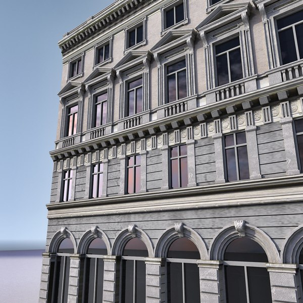 3d model european building europe