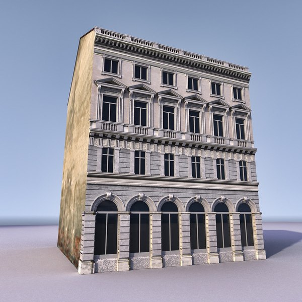3d model european building europe