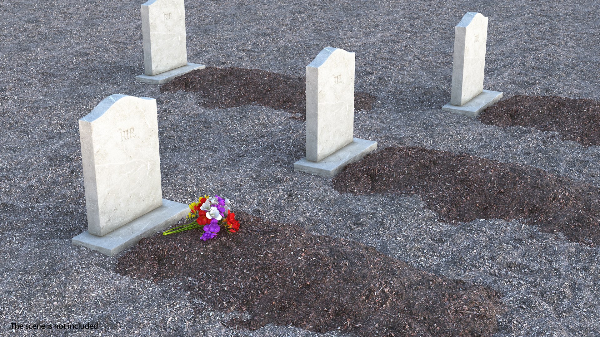 3D Marble Headstone Grave Model - TurboSquid 1445534
