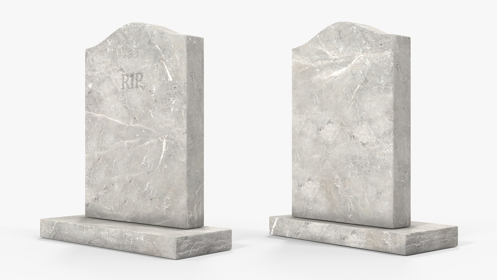 3D Marble Headstone Grave Model - TurboSquid 1445534