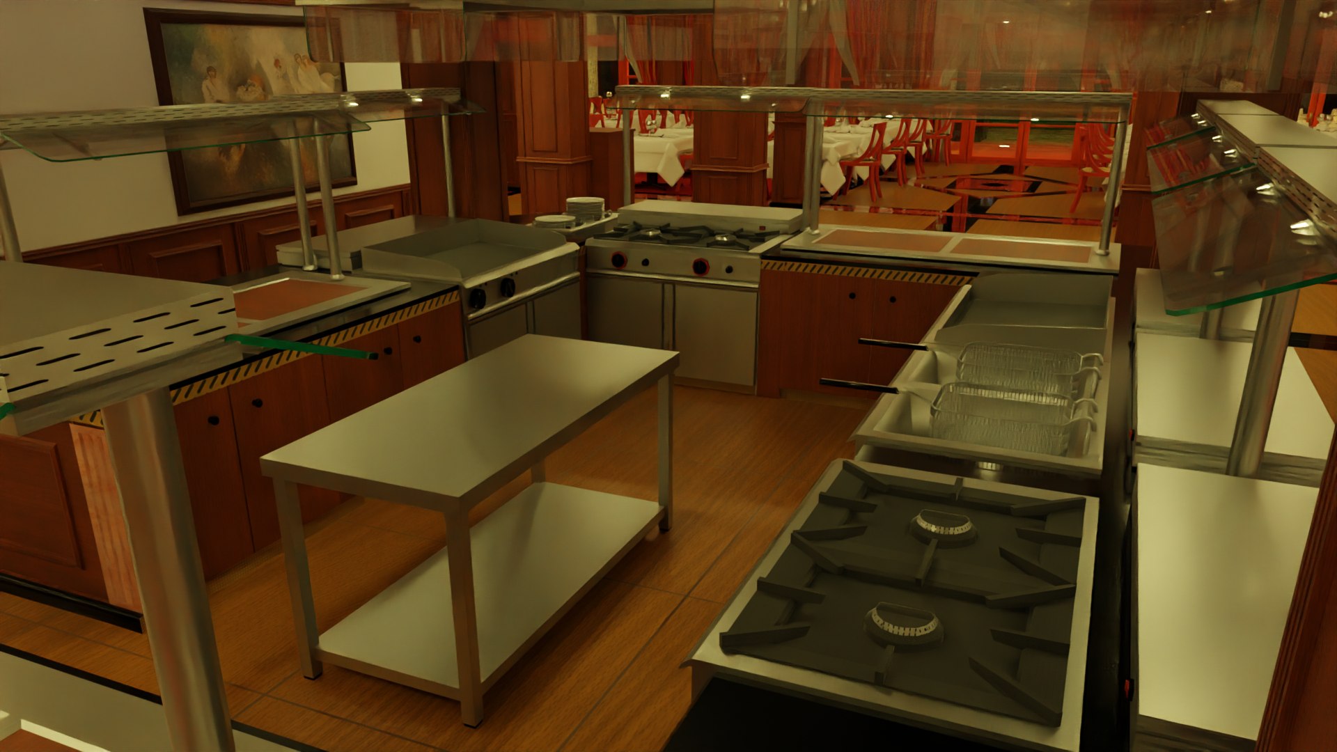 3D Hotel-Restaurant Buffet Model - TurboSquid 1833122