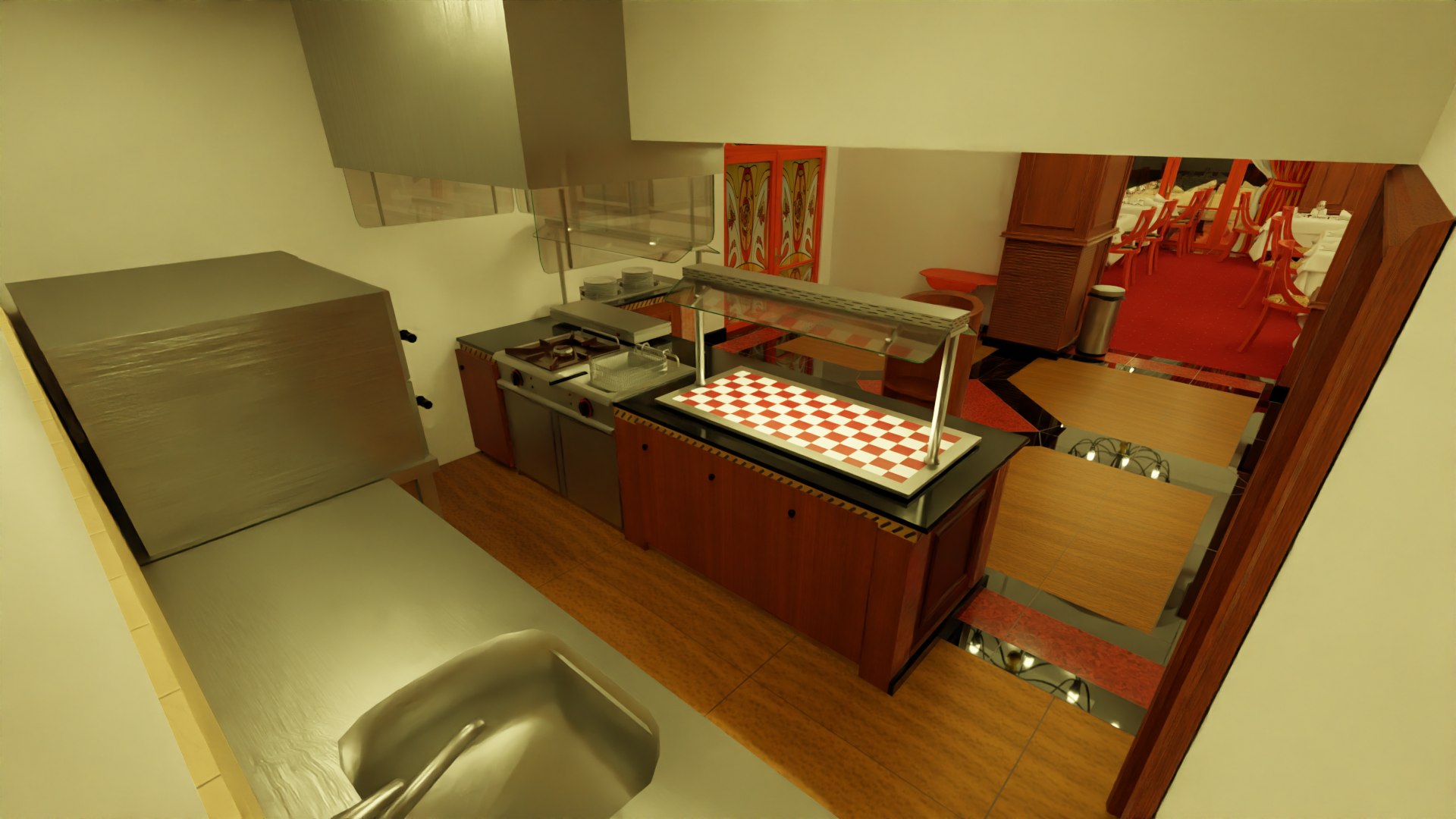 3D Hotel-Restaurant Buffet Model - TurboSquid 1833122