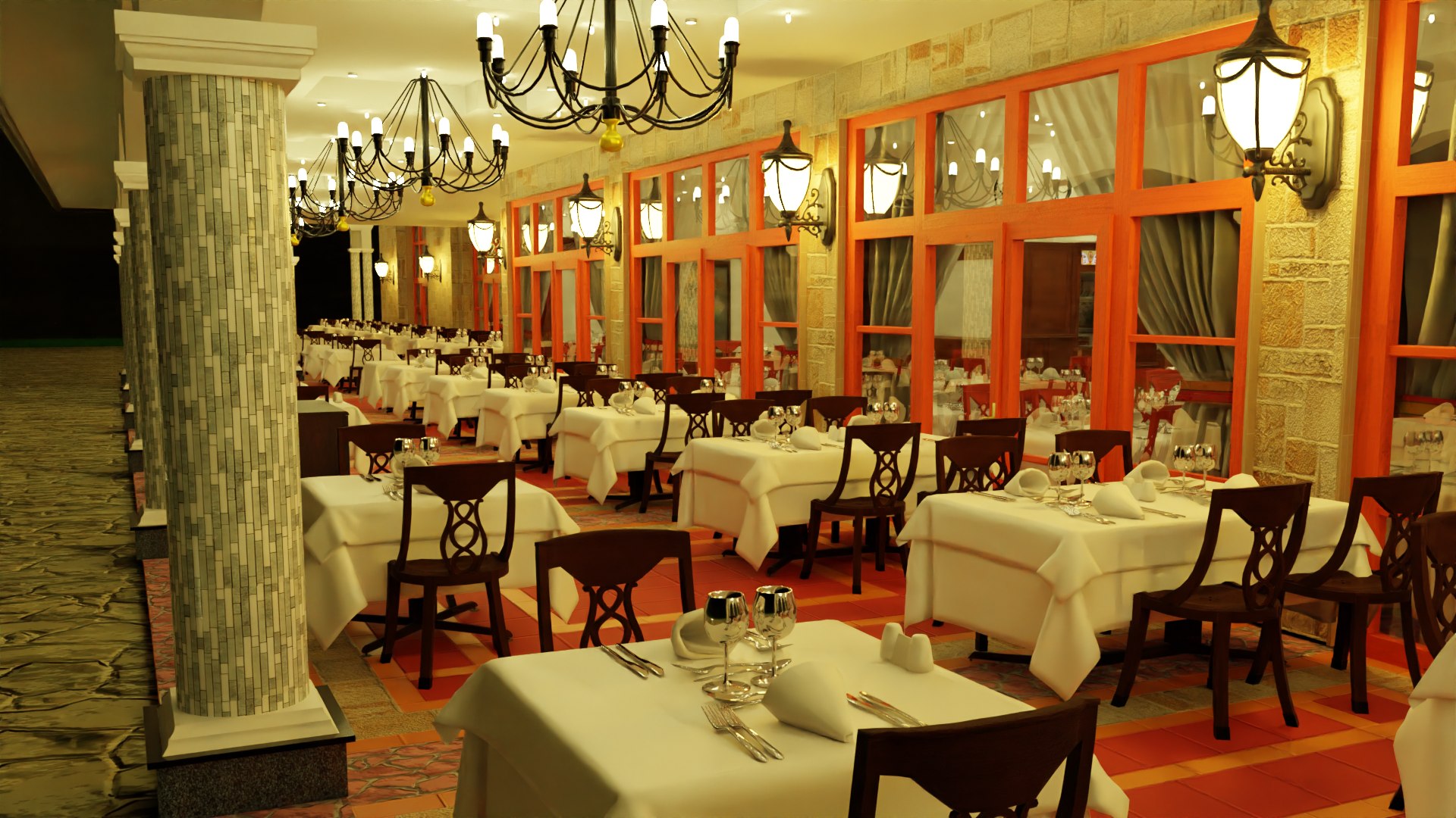 3D Hotel-Restaurant Buffet Model - TurboSquid 1833122