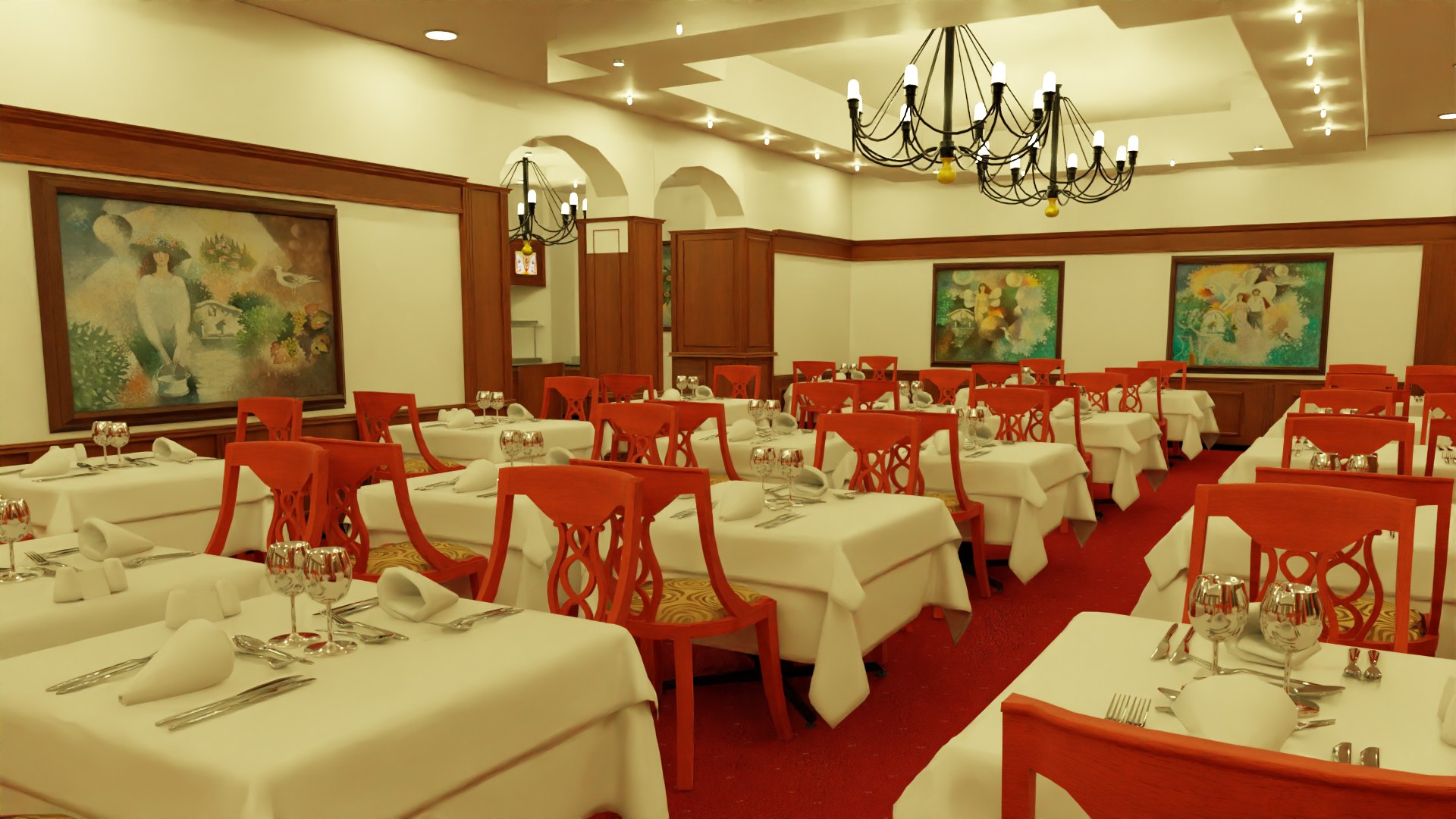 3D Hotel-Restaurant Buffet Model - TurboSquid 1833122