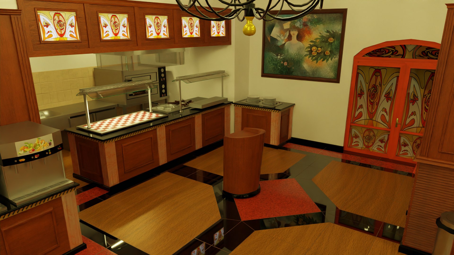 3D Hotel-Restaurant Buffet Model - TurboSquid 1833122