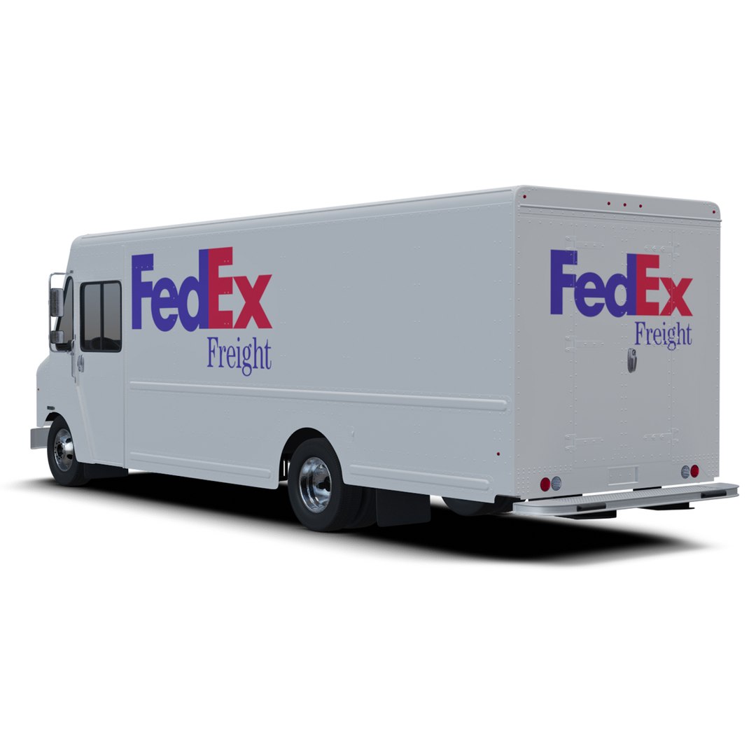3D Fedex Freight Delivery Step Van Model - TurboSquid 1410384