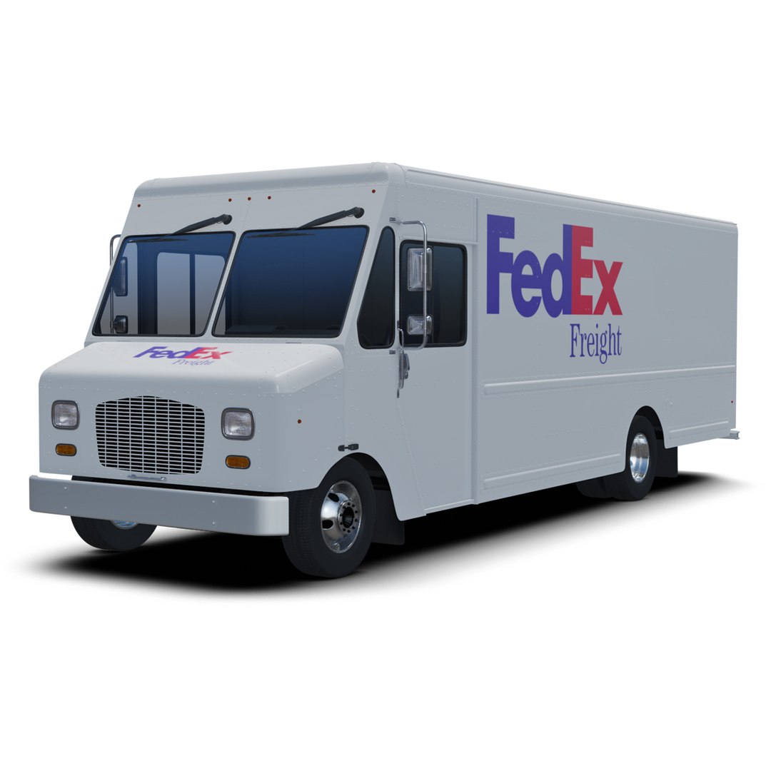 3D Fedex Freight Delivery Step Van Model - TurboSquid 1410384