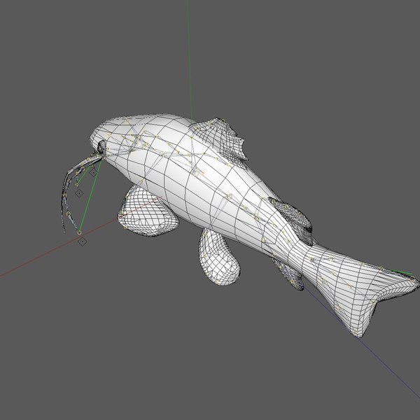 swimming red tail catfish c4d