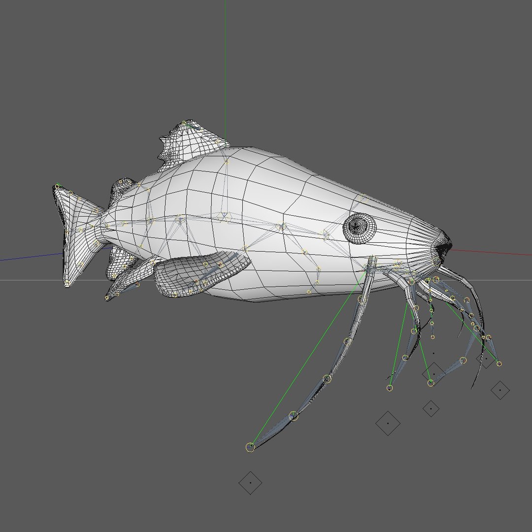 Swimming Red Tail Catfish C4d