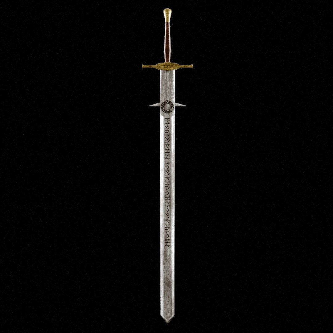 3d model of greatsword games animations