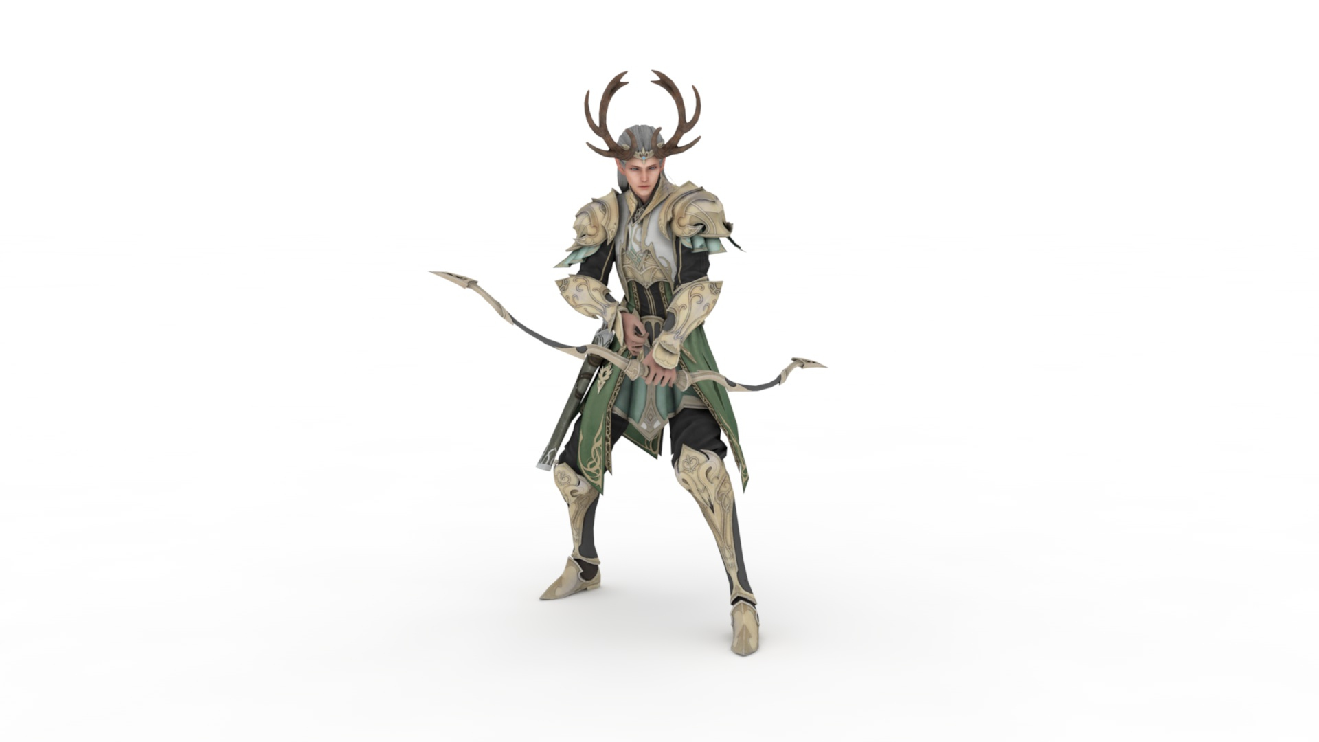 3d Elf Warrior Archer Turbosquid 2186545 3304