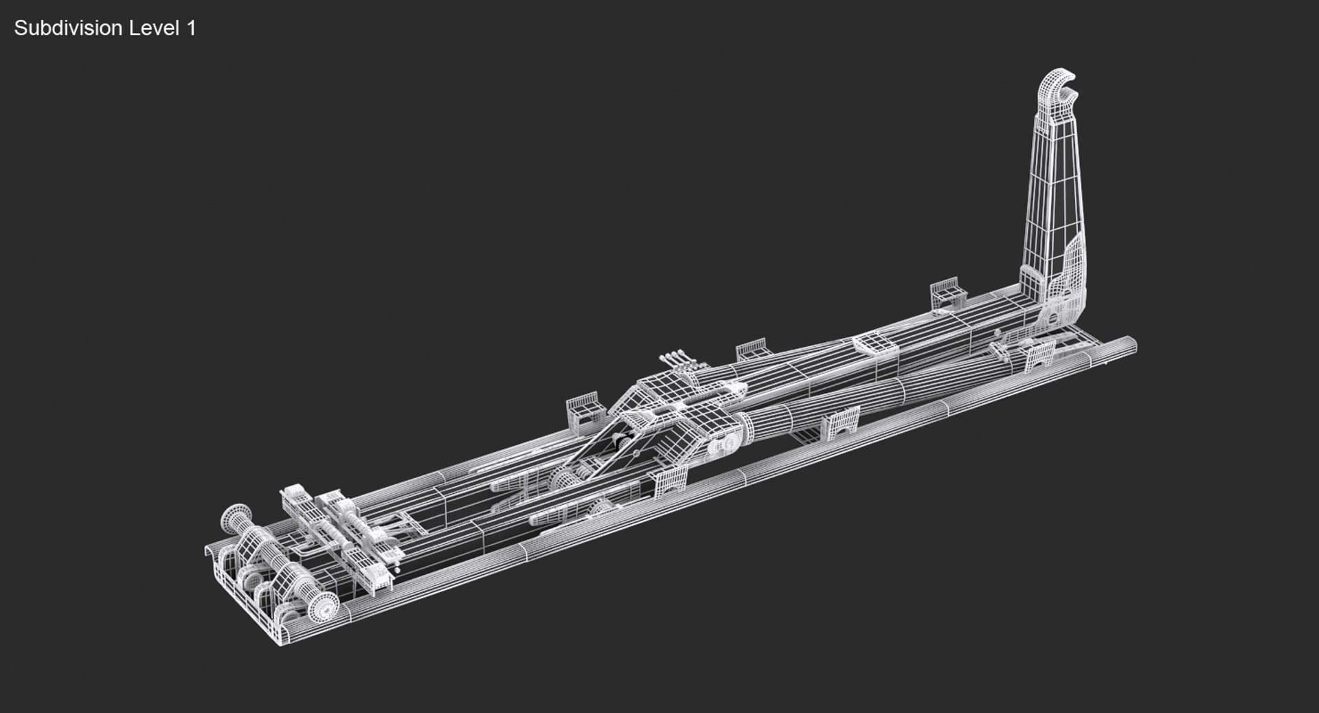 Hydraulic Hooklift Hook 3ds
