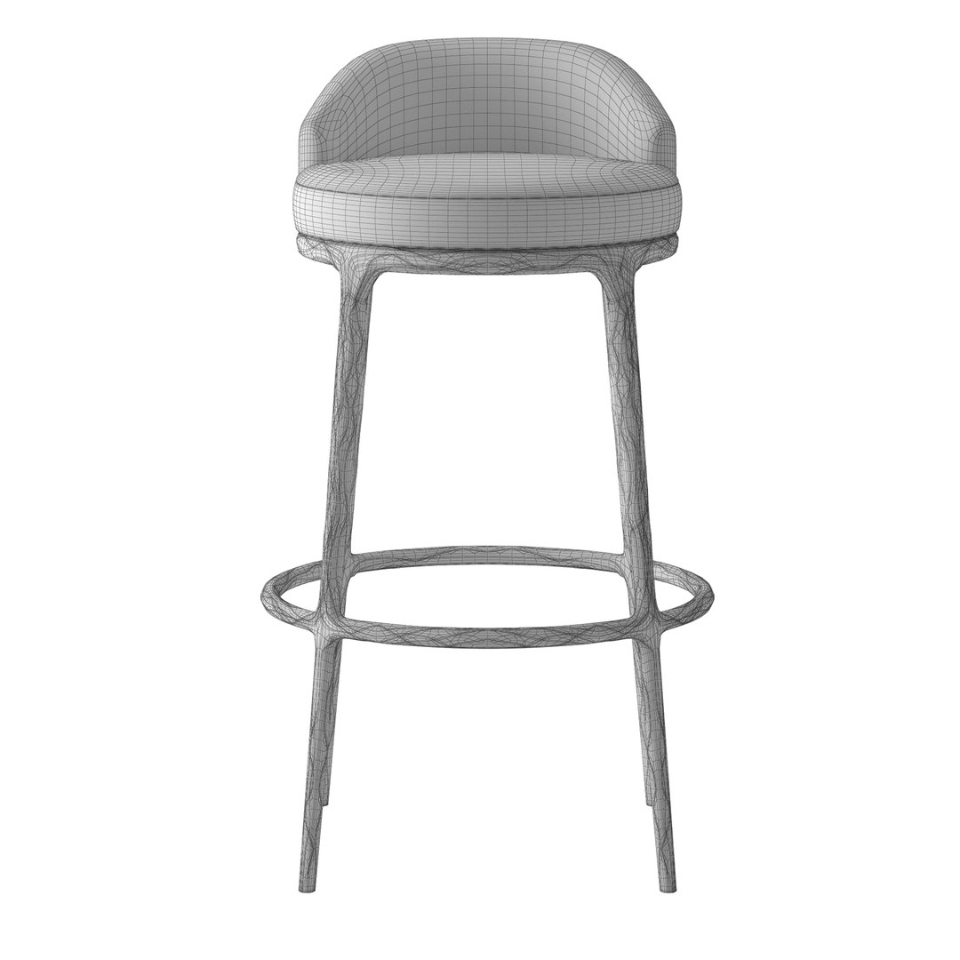 RH THADDEUS FABRIC SWIVEL BARSTOOL 3D Model - TurboSquid 2085006