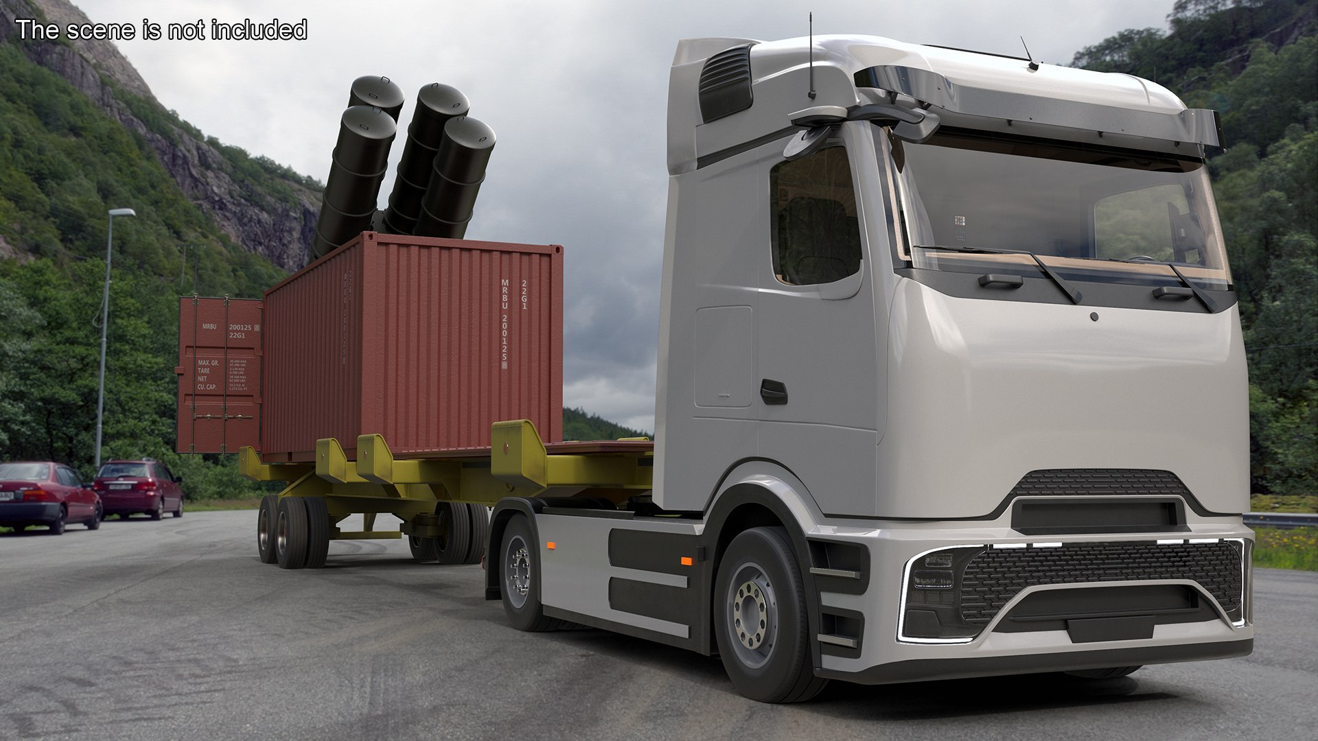 Ready Firing Container Missile System On Trailer With Truck 3D ...