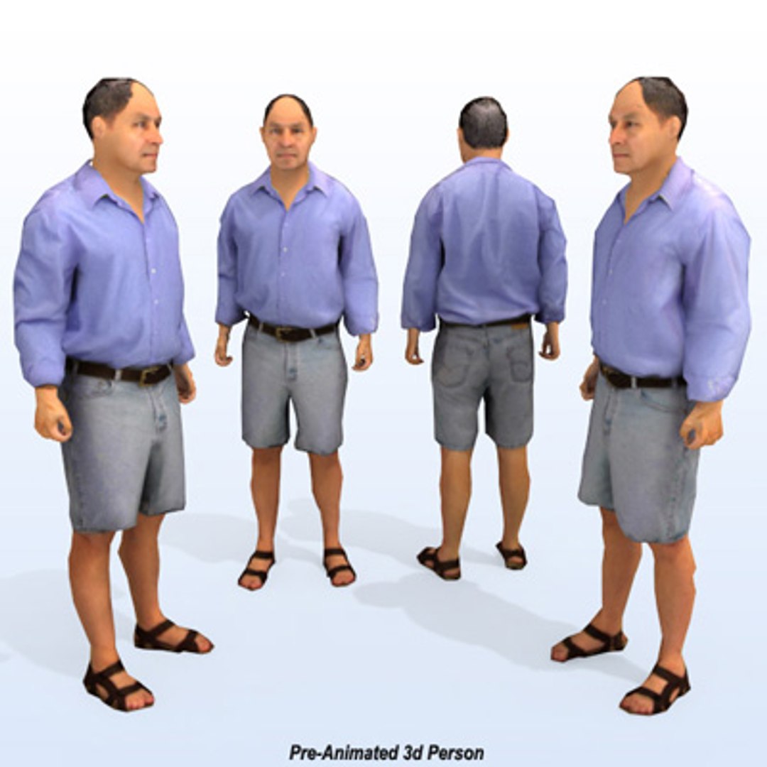 3d Animations 8 Pre-animated People Casual Model