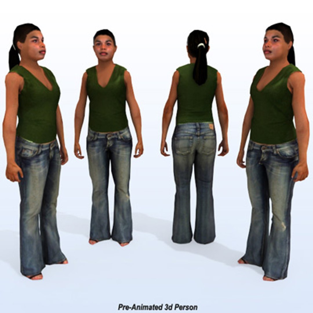 3d Animations 8 Pre-animated People Casual Model
