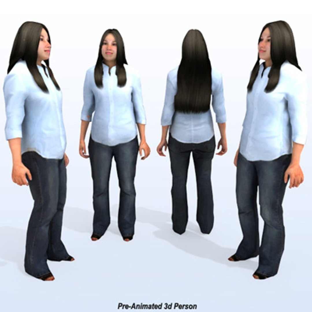 3d Animations 8 Pre-animated People Casual Model