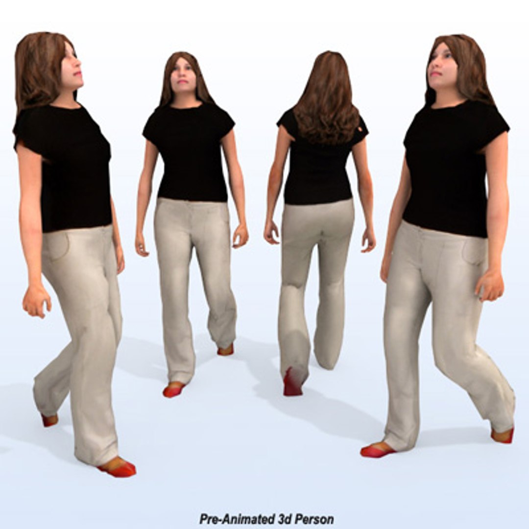 3d Animations 8 Pre-animated People Casual Model