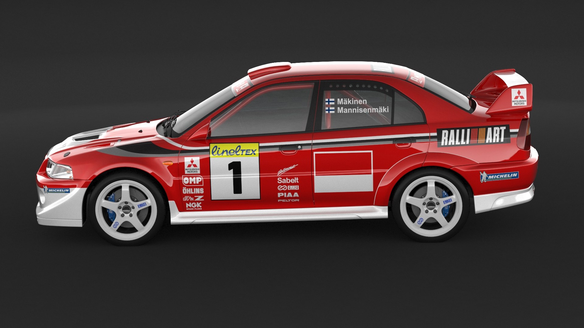 Mitsubishi Lancer Evolution 6 Tme Rally Car 3D Model - TurboSquid 2306129
