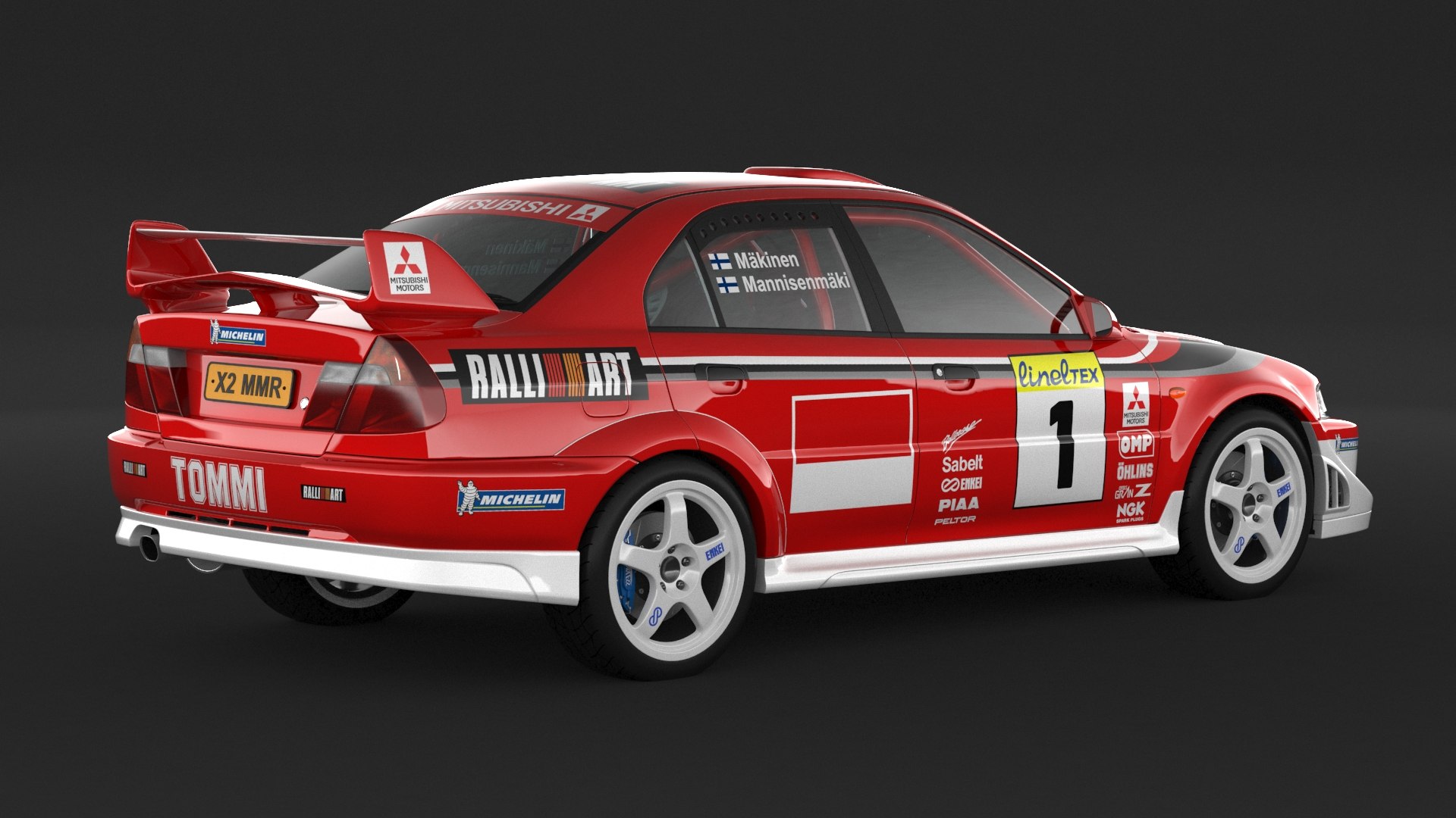 Mitsubishi Lancer Evolution 6 Tme Rally Car 3D Model - TurboSquid 2306129