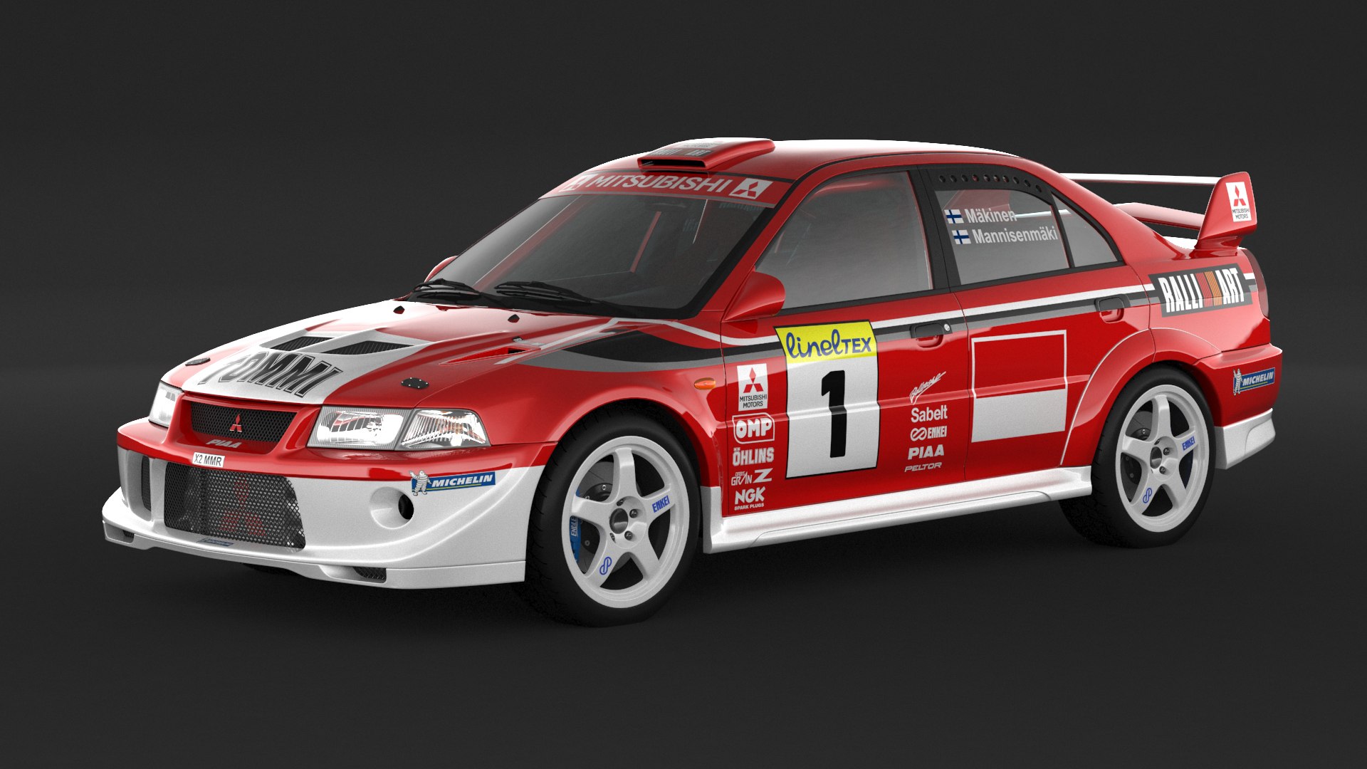 Mitsubishi Lancer Evolution 6 Tme Rally Car 3D Model - TurboSquid 2306129