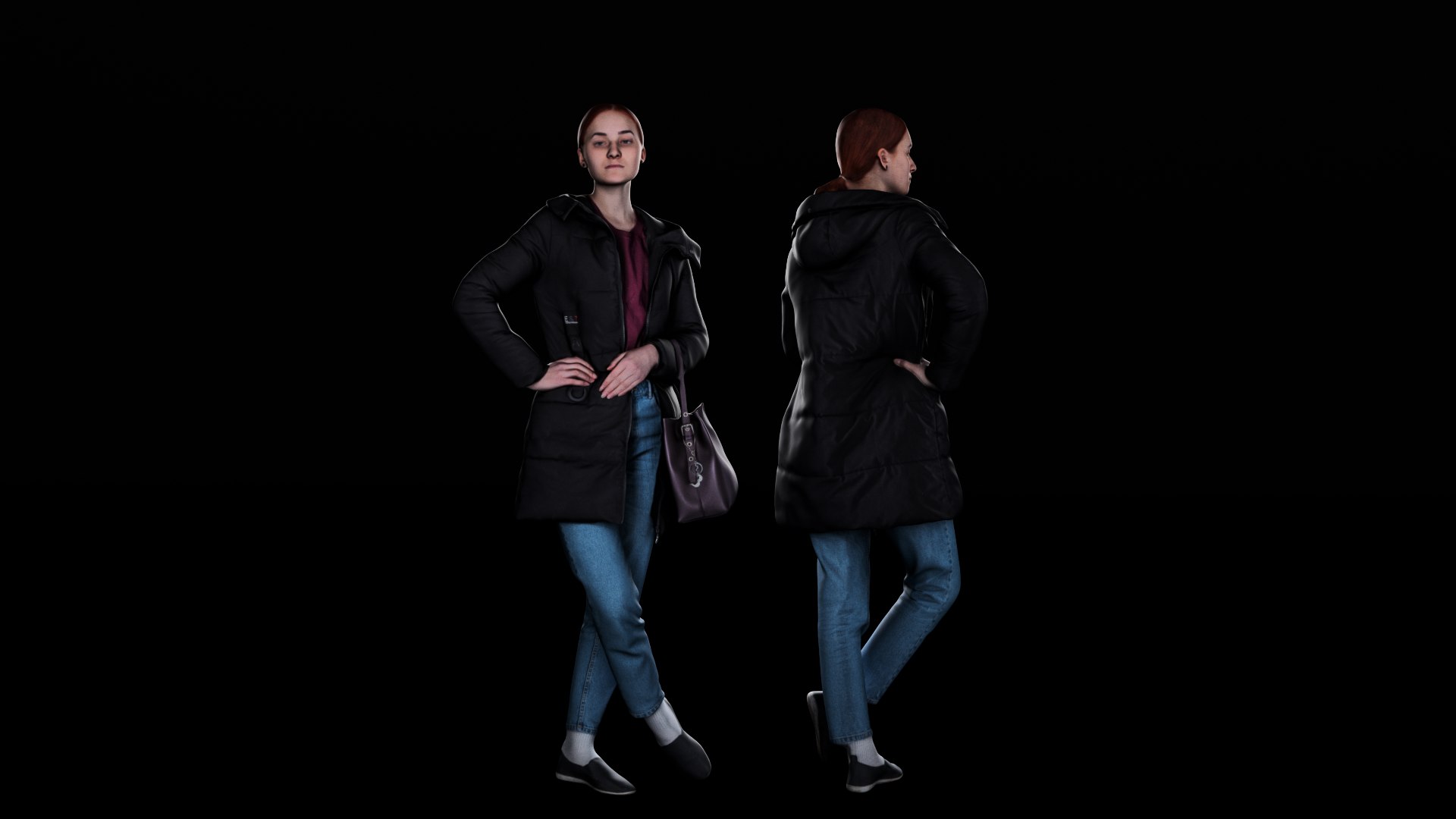 Human Young Woman Bag Model - TurboSquid 1473788