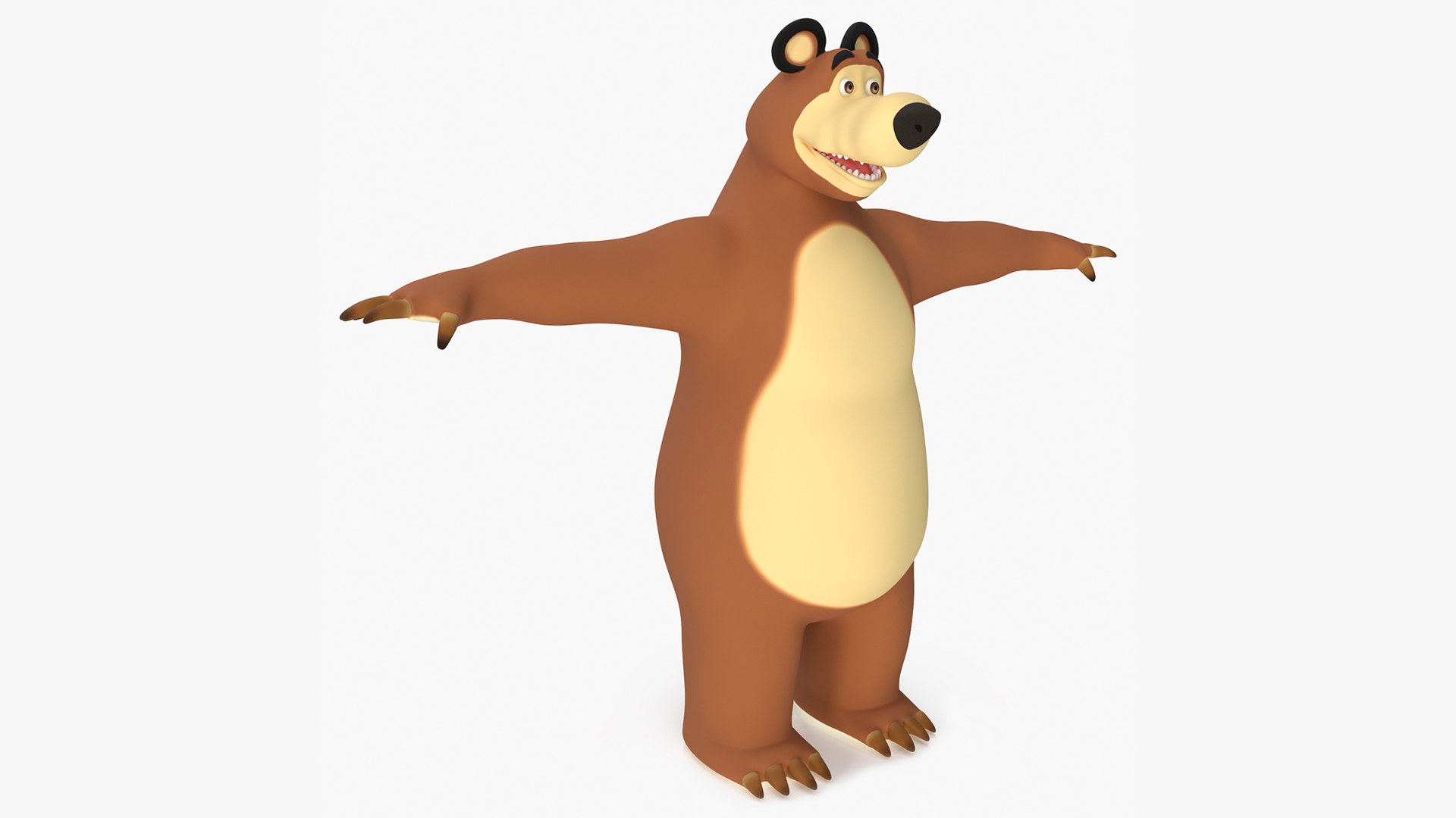 3D Bear from Masha and the Bear T-pose - TurboSquid 2132405