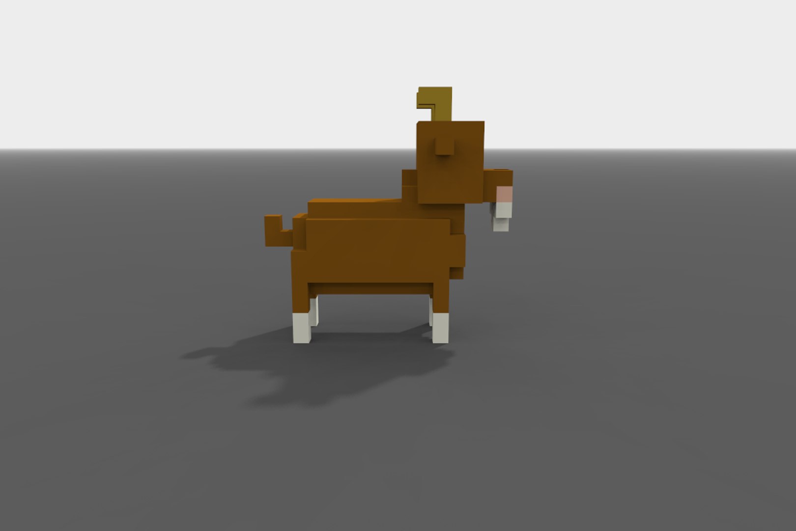 3D Voxel Goat Low-poly - TurboSquid 1191268