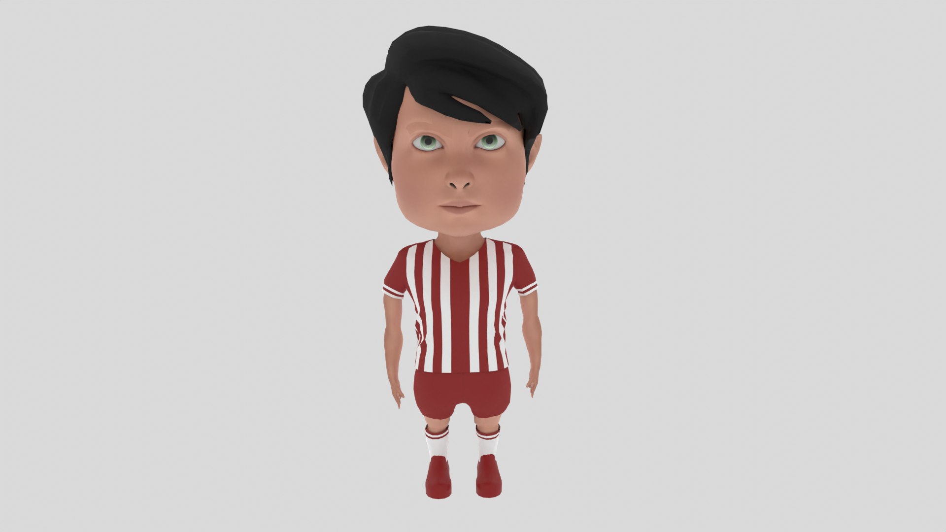 3D Model Cartoon Footballer - TurboSquid 2034754