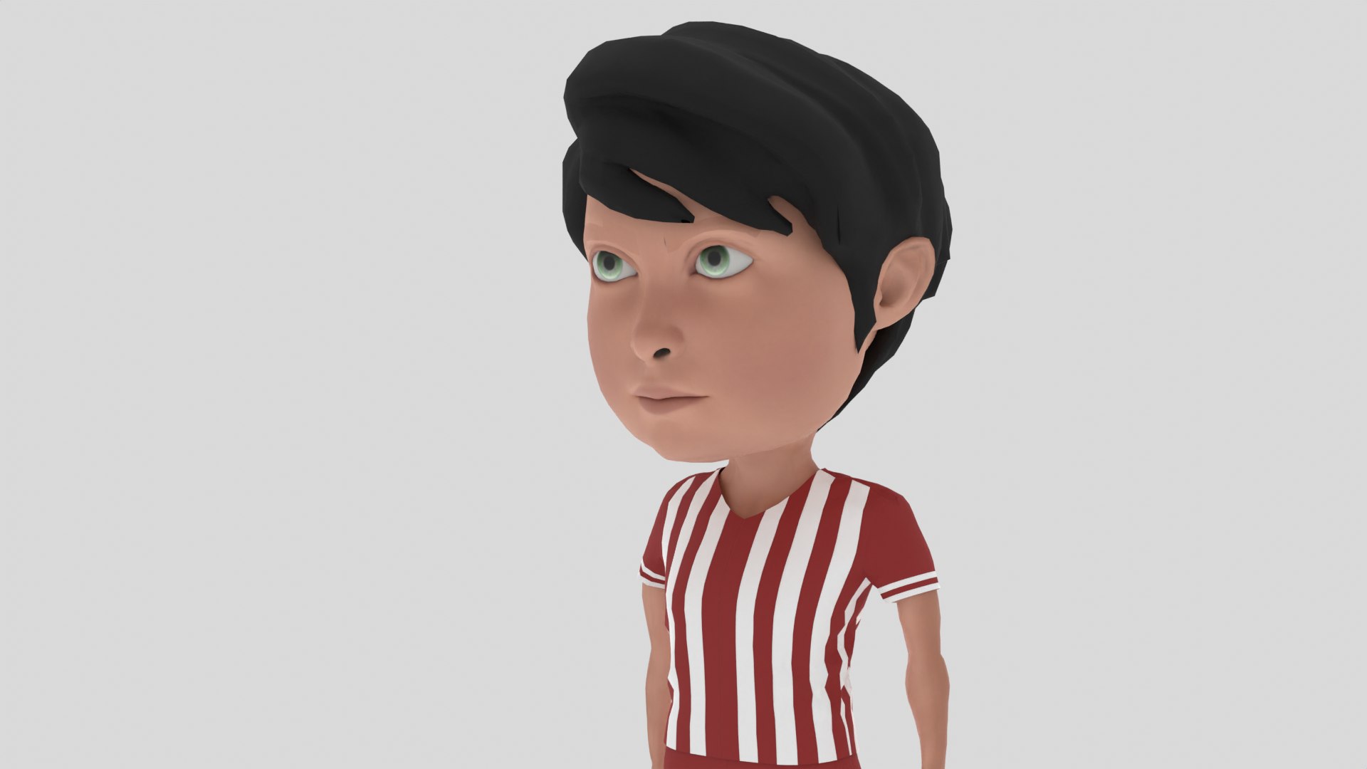 3D Model Cartoon Footballer - TurboSquid 2034754