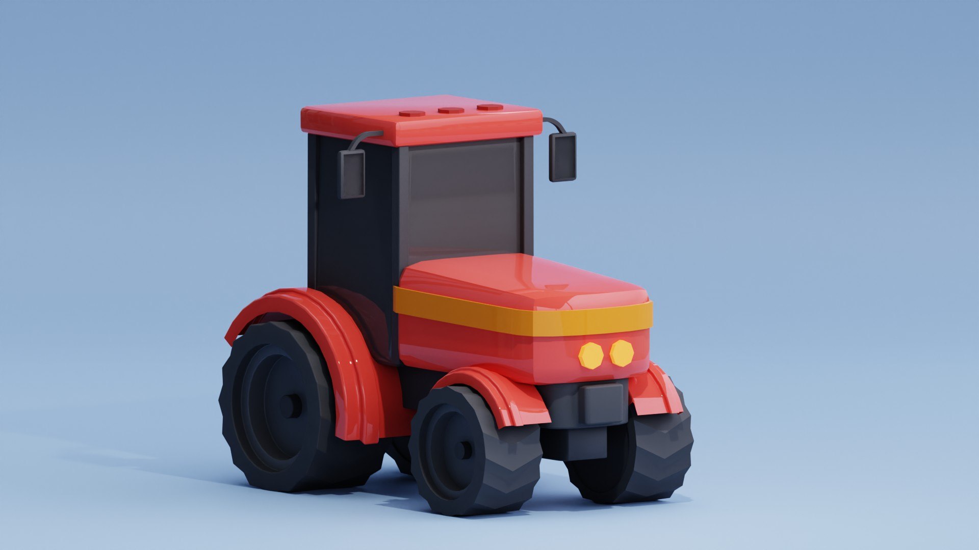 Stylized Cartoon Tractor low-poly 3D model 3D model - TurboSquid 2009574