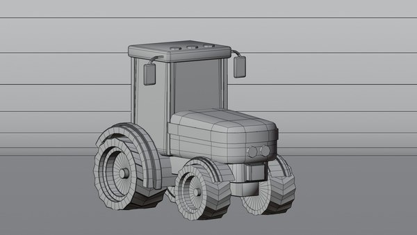 Stylized Cartoon Tractor low-poly 3D model 3D model - TurboSquid 2009574