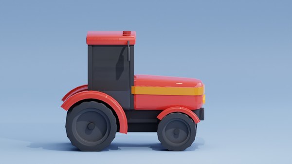 Stylized Cartoon Tractor low-poly 3D model 3D model - TurboSquid 2009574