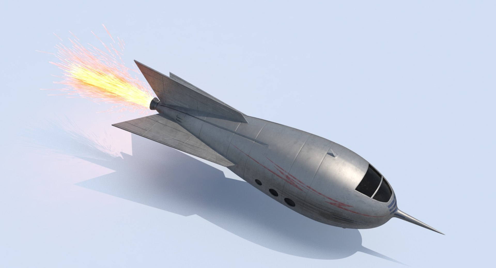 Rocket-ship 3d Model