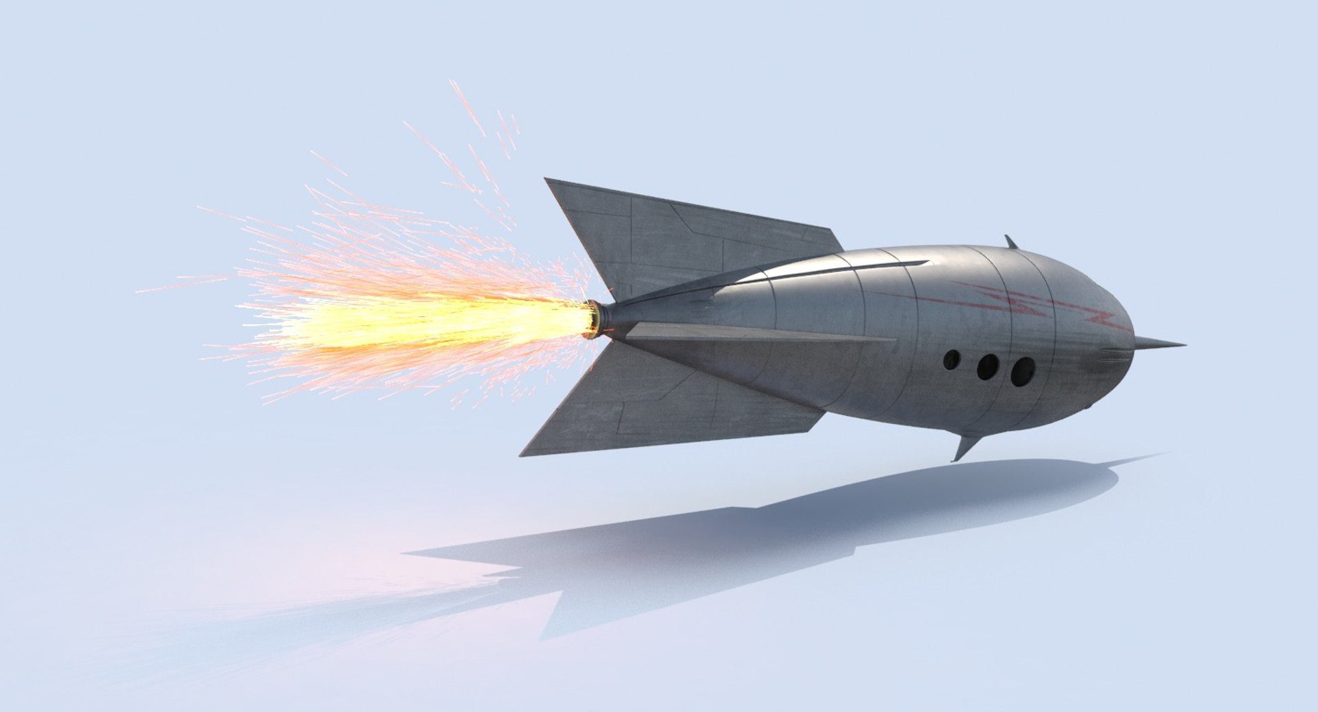 Rocket-ship 3d Model