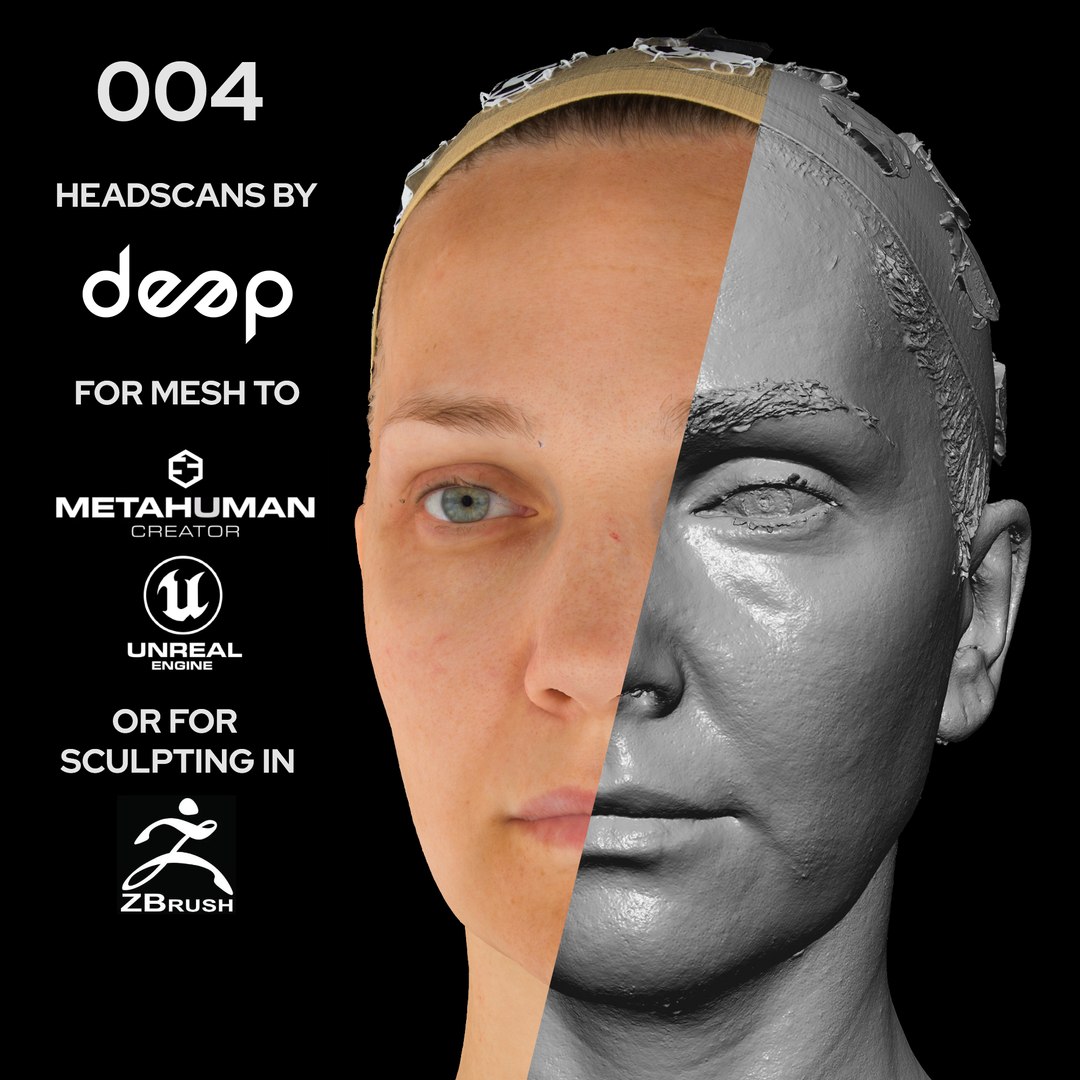 modelo 3d European Female 40s head scan 004 - TurboSquid 2045948