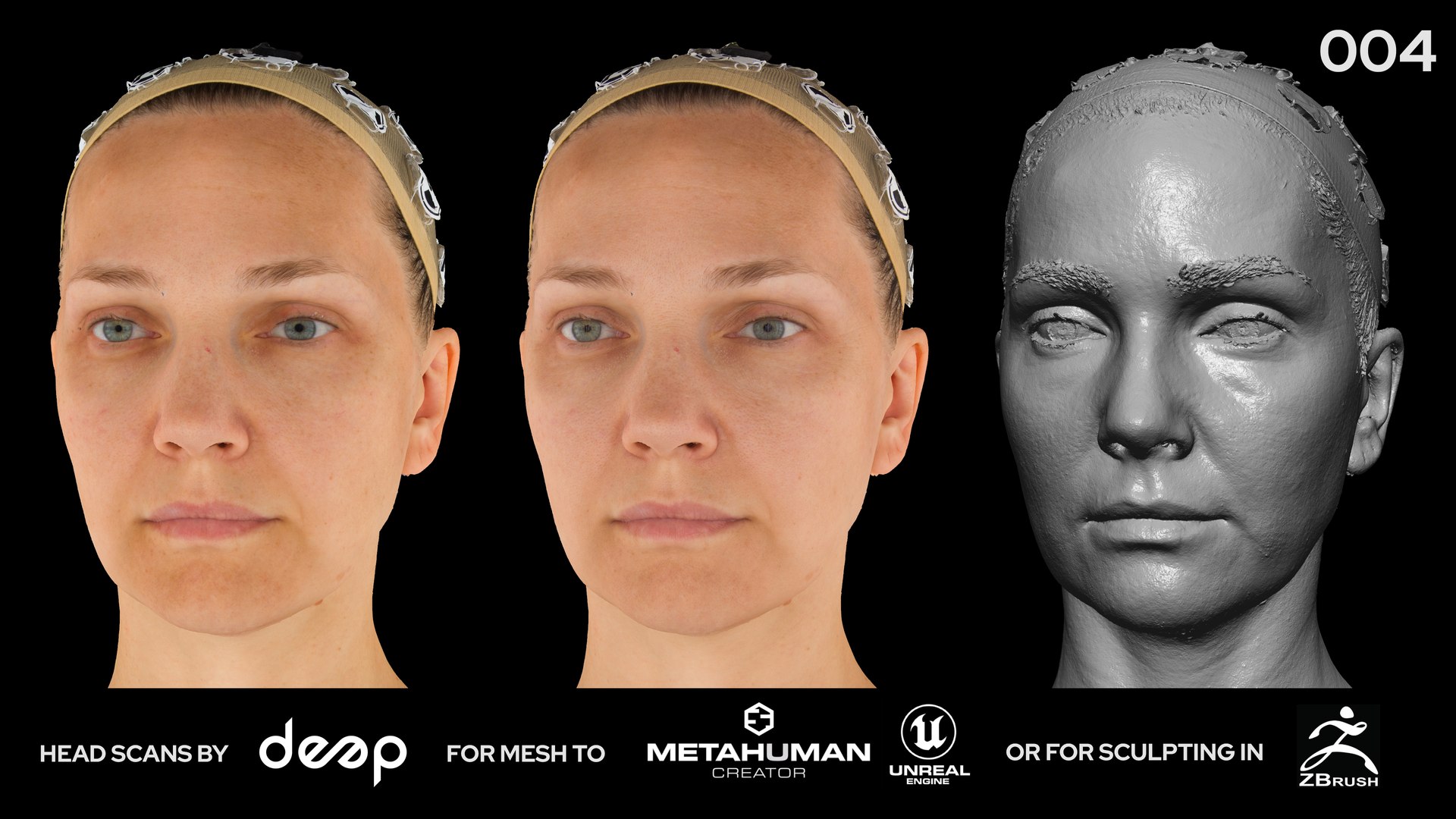 3D European Female 40s Head Scan 004 - TurboSquid 2045948