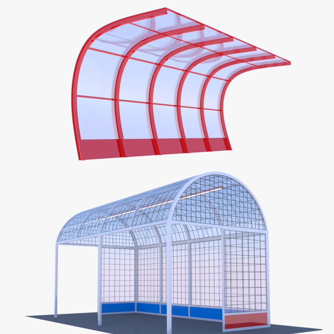 Bus Stop Enclosures Collection II 3D Model - TurboSquid 2153962