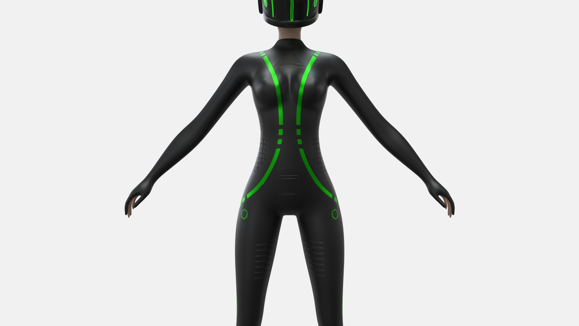Tron Legacy Woman Racer 3D Model - TurboSquid 1930269