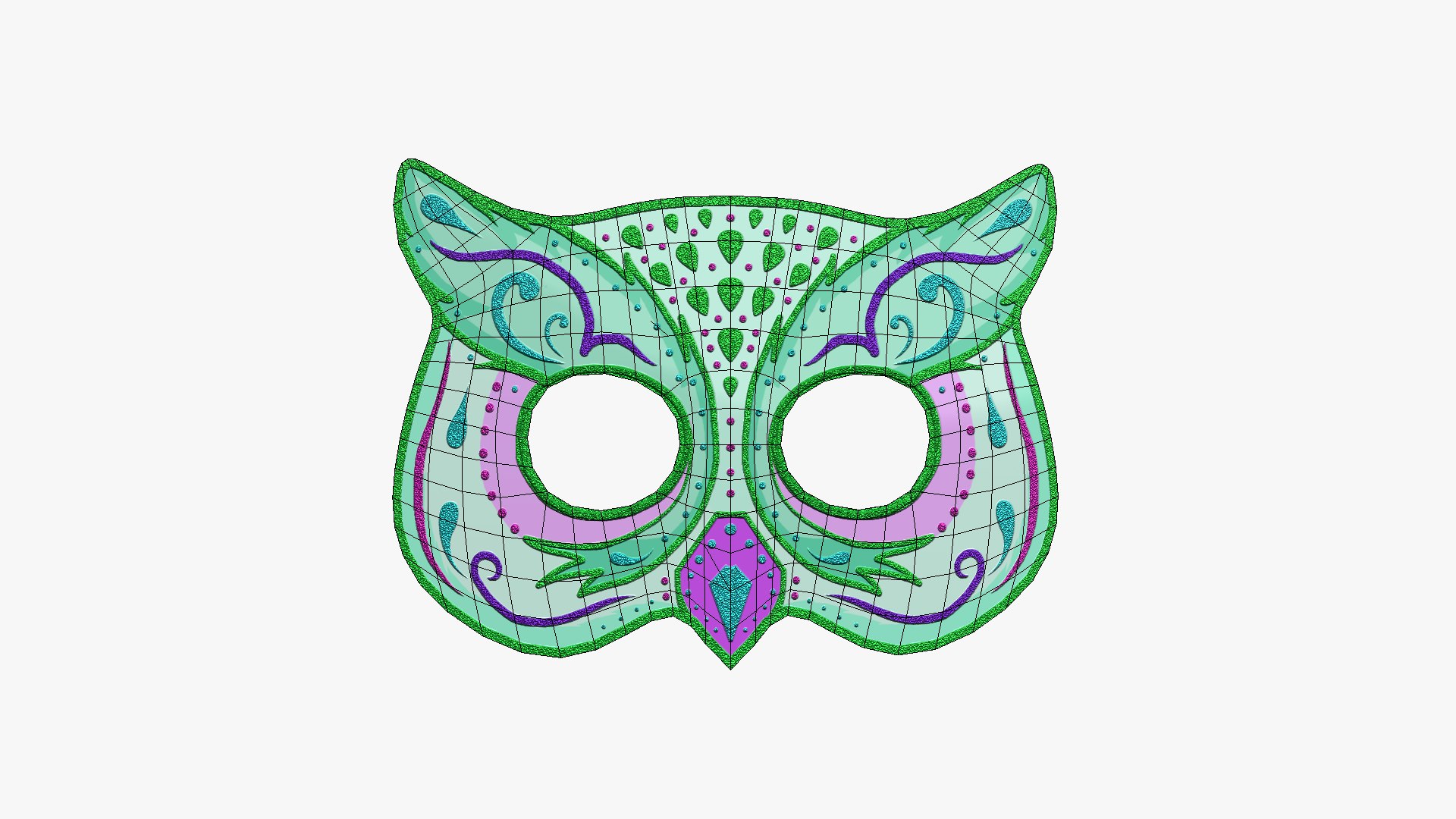 3D 04 Owl Mask Paper Collection - Character Design Fashion Model ...
